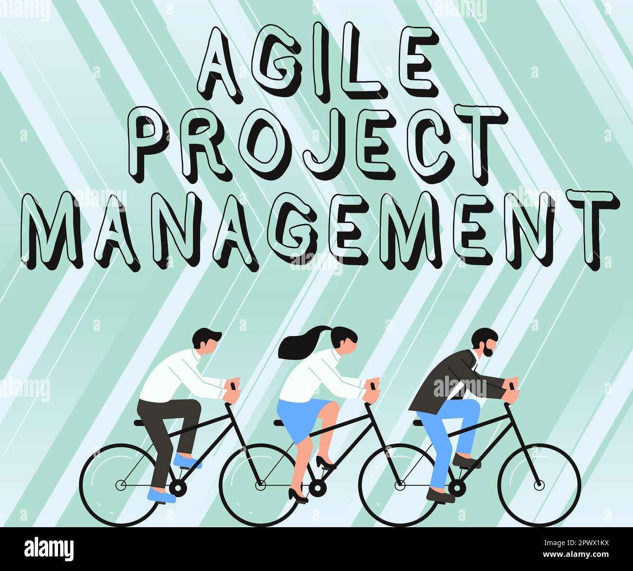 Text sign showing Agile Project Management, Internet Concept management ...