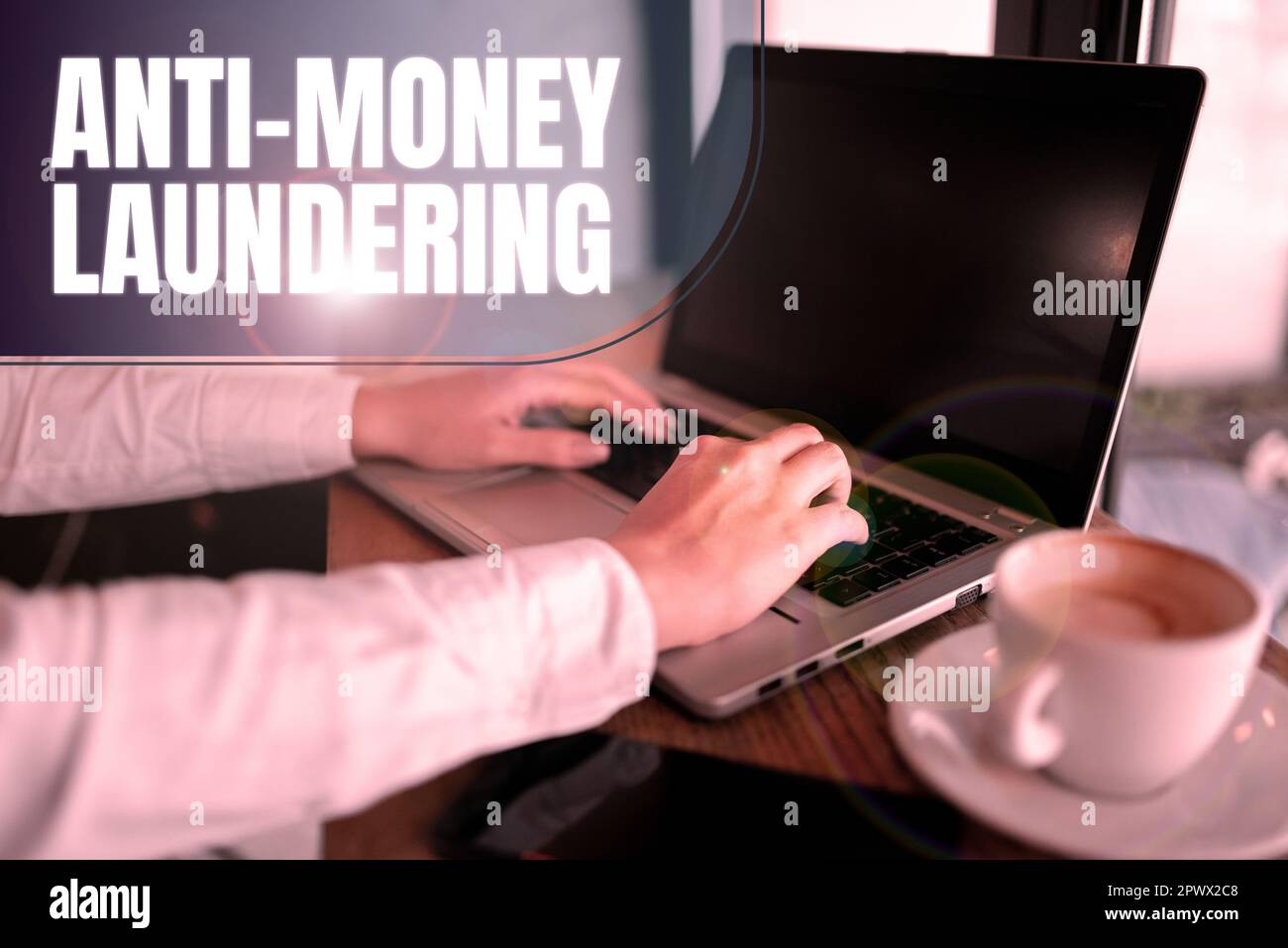 Inspiration showing sign Anti Money Laundering, Business concept stop ...