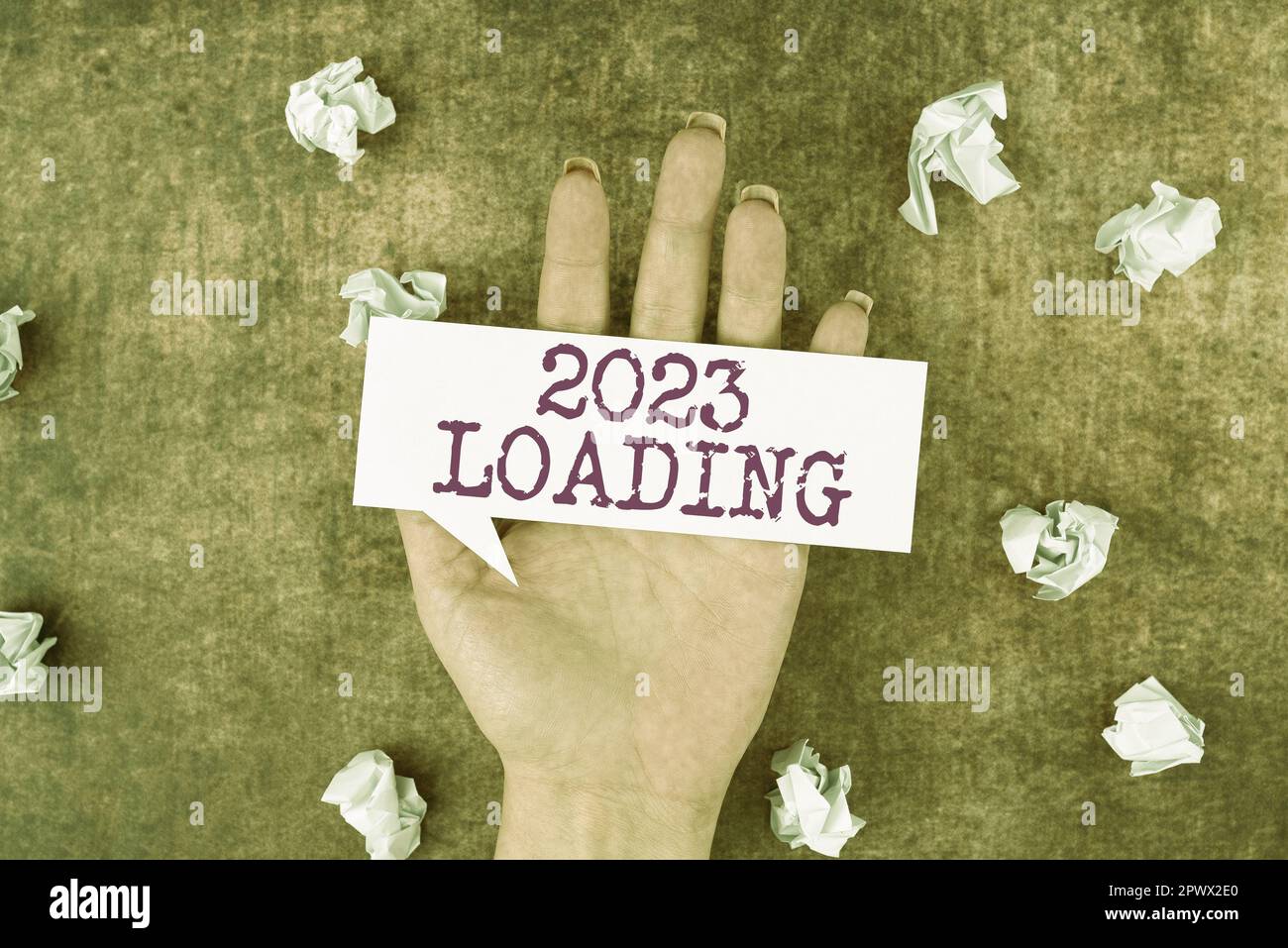 Handwriting text 2023 Loading, Word for Advertising the upcoming year Forecasting the future ...