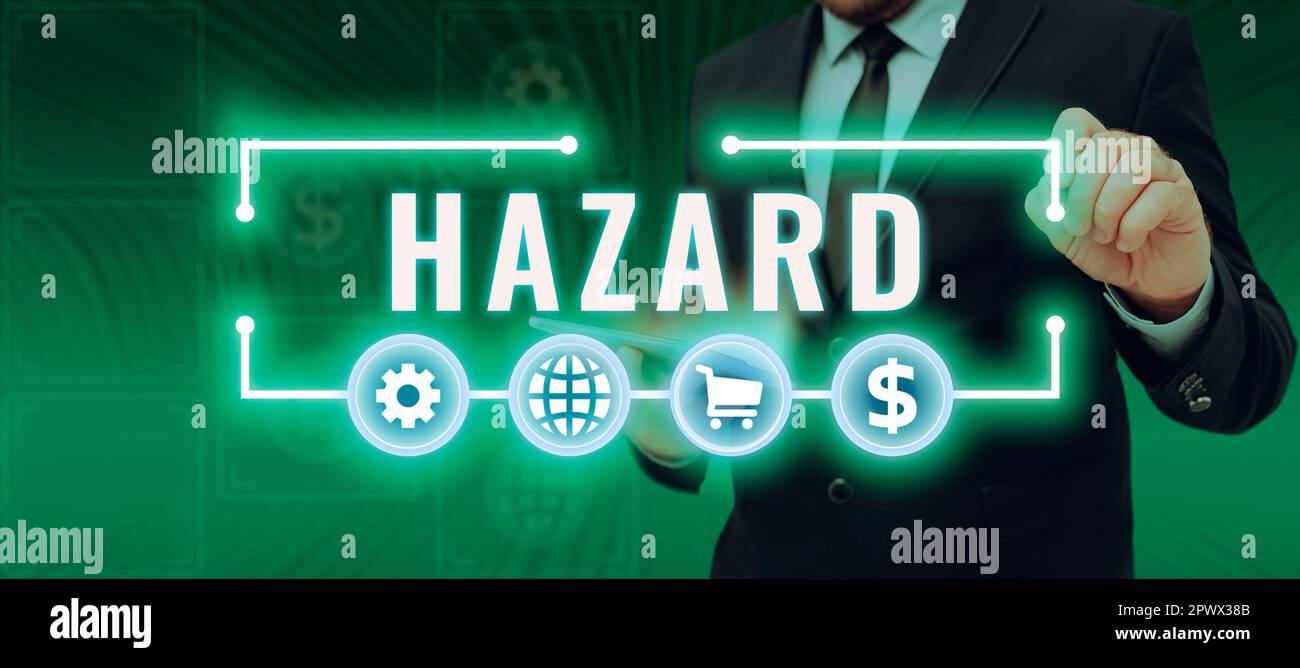 Handwriting text Hazard, Business showcase account or statement ...