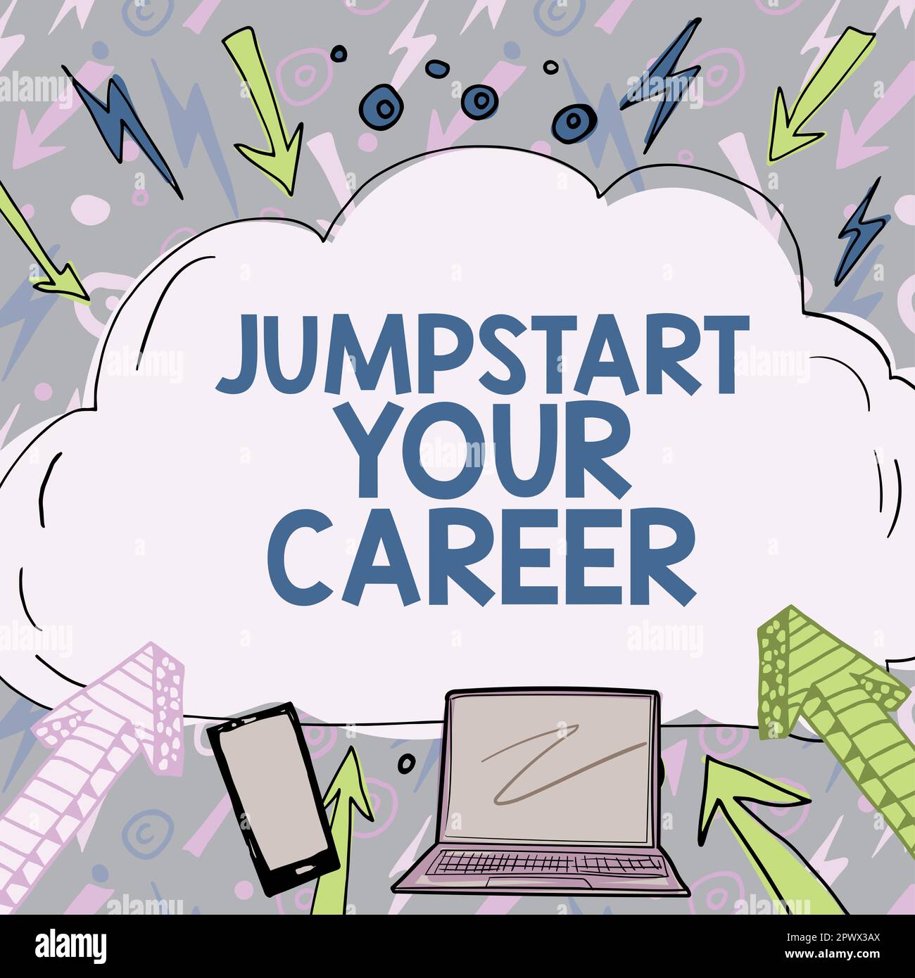 Text showing inspiration Jumpstart Your Career, Concept meaning Make it ...