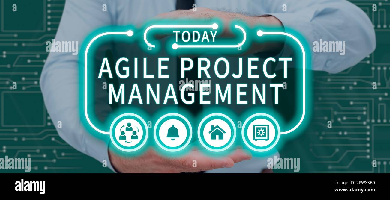 Conceptual display Agile Project Management, Concept meaning management ...
