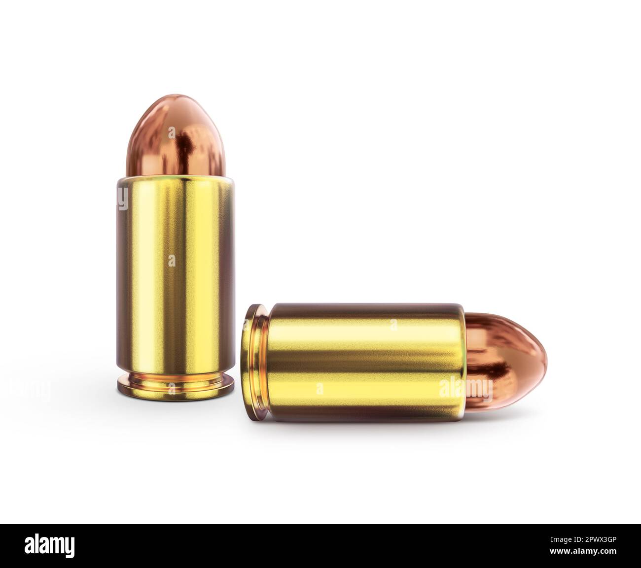 bullet on white background. 3D render Stock Photo - Alamy