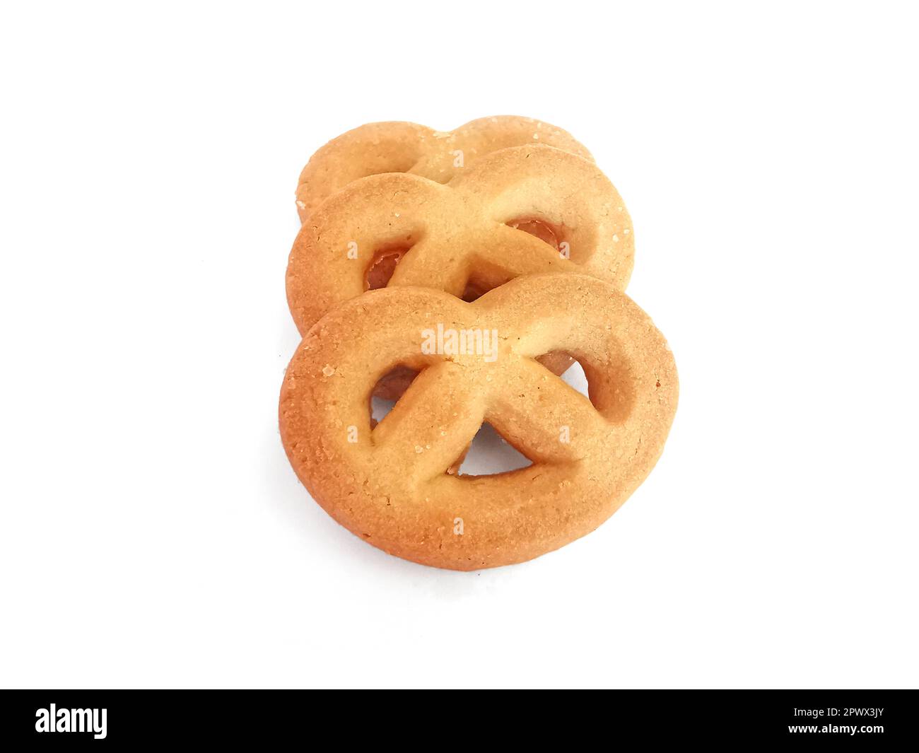 butter cookies isolated on white background Stock Photo - Alamy