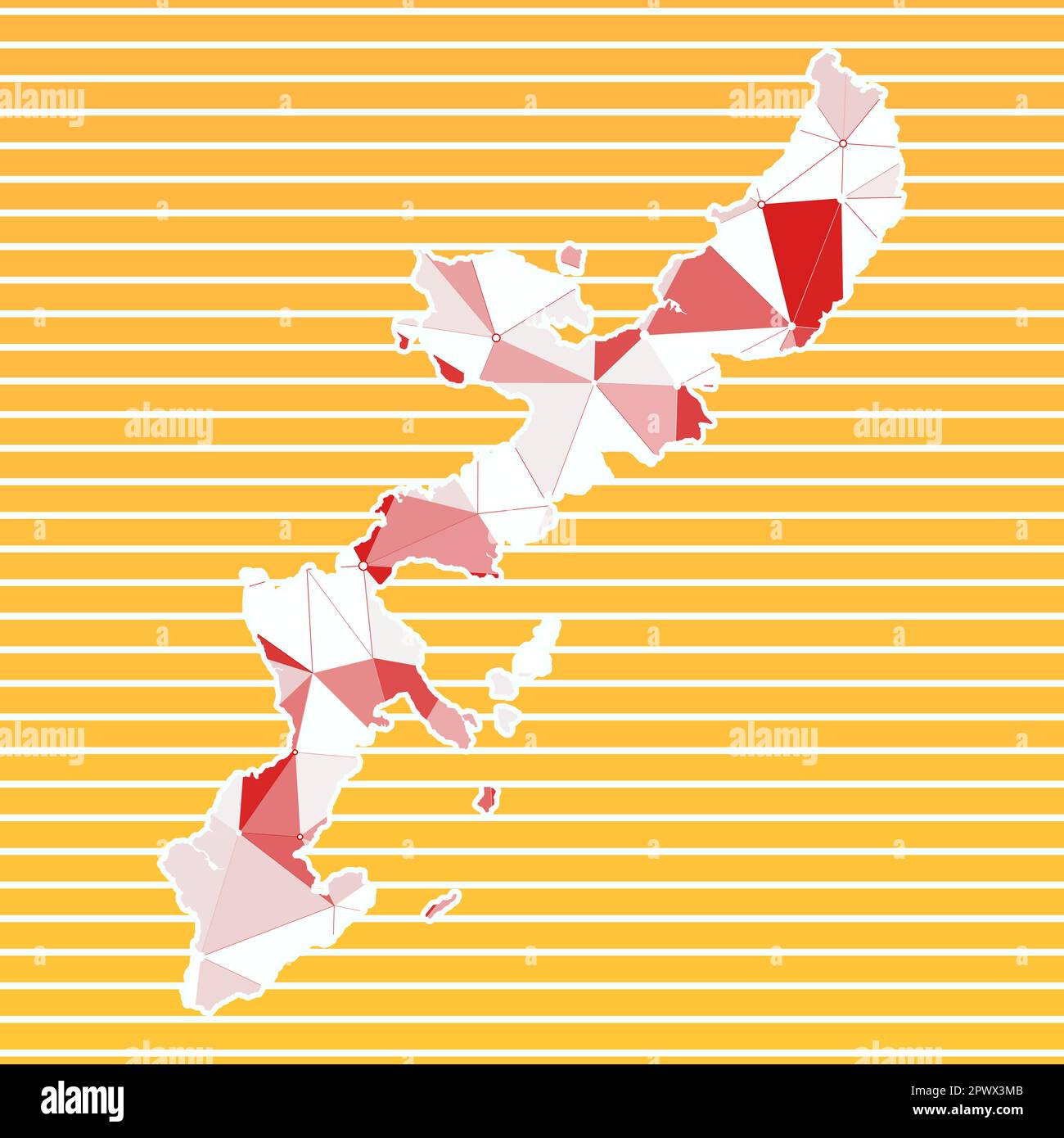 Okinawa Island vector illustration. Okinawa Island design on gradient ...
