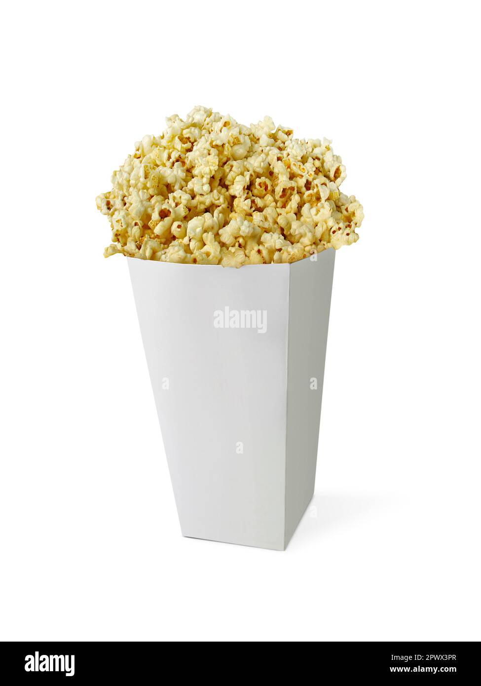 Popcorn in box isolated on white background Stock Photo - Alamy