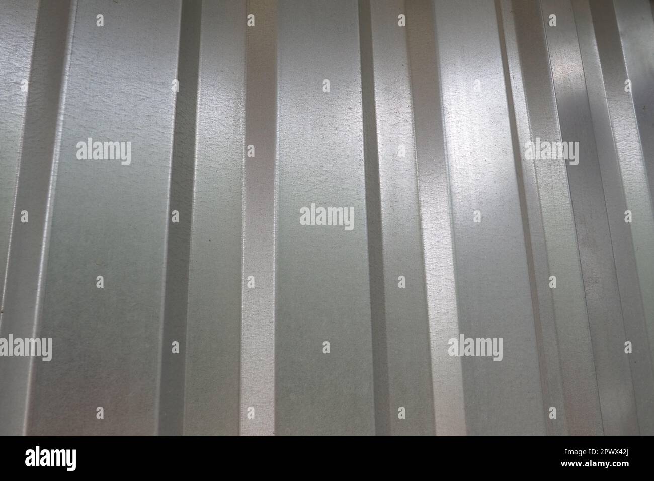 aluminum chrome metal profiled sheet with vertical stripes. metallic ...
