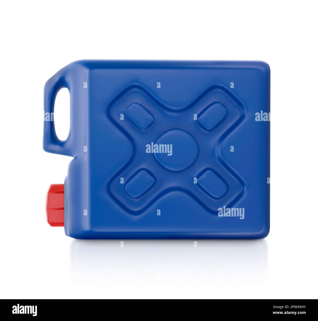 blank packaging blue plastic gallon isolated on white background. 3D ...