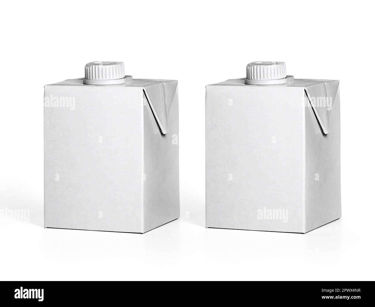 Box empty white fruit juice isolated on white background Stock Photo ...