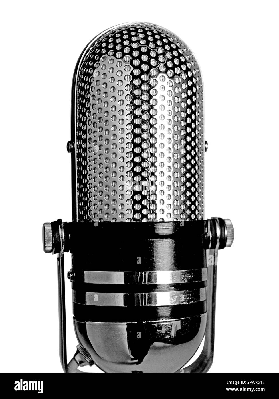 Microphone isolated on white background Stock Photo - Alamy
