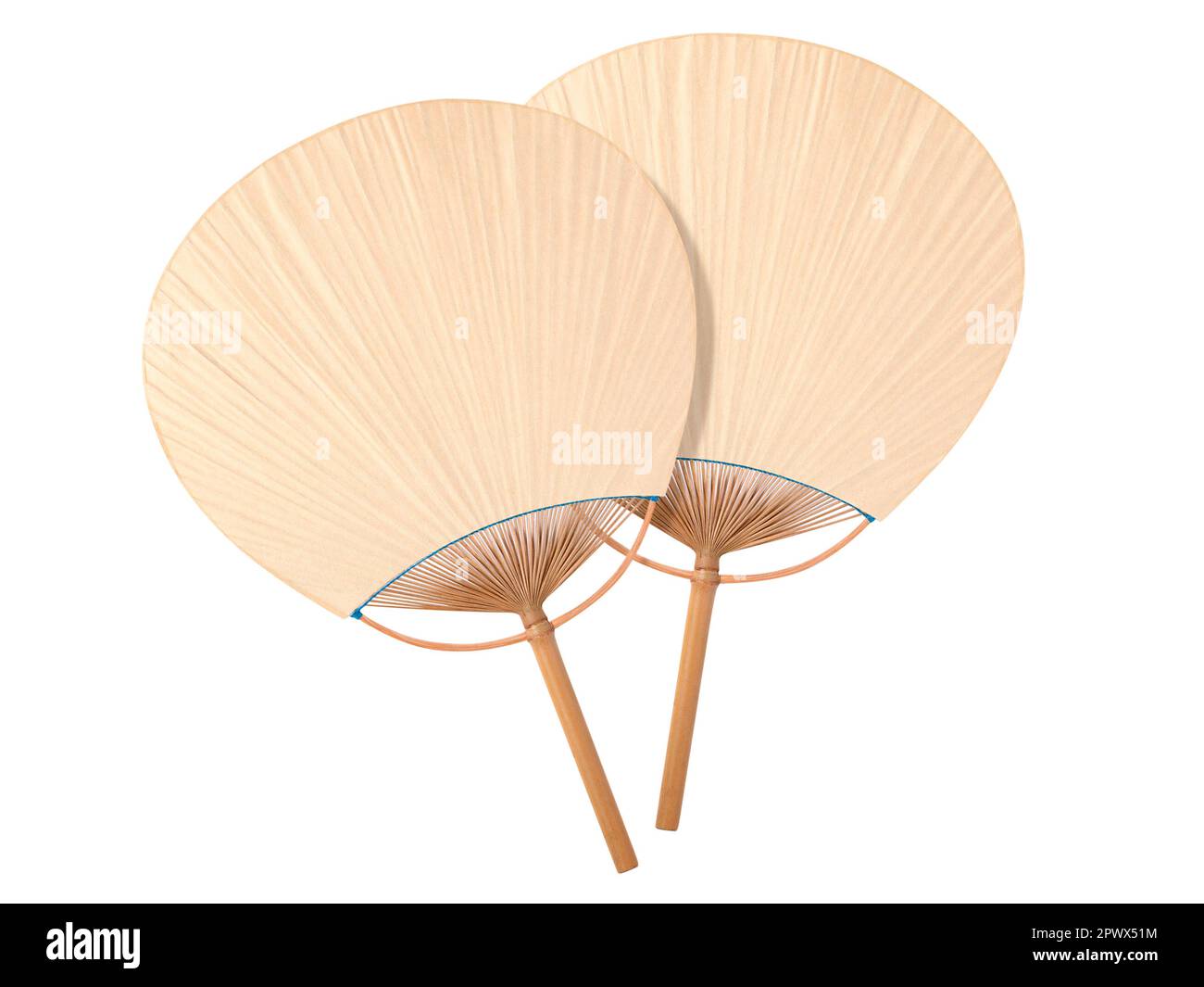 native fan made from palm leaves on white background Stock Photo - Alamy