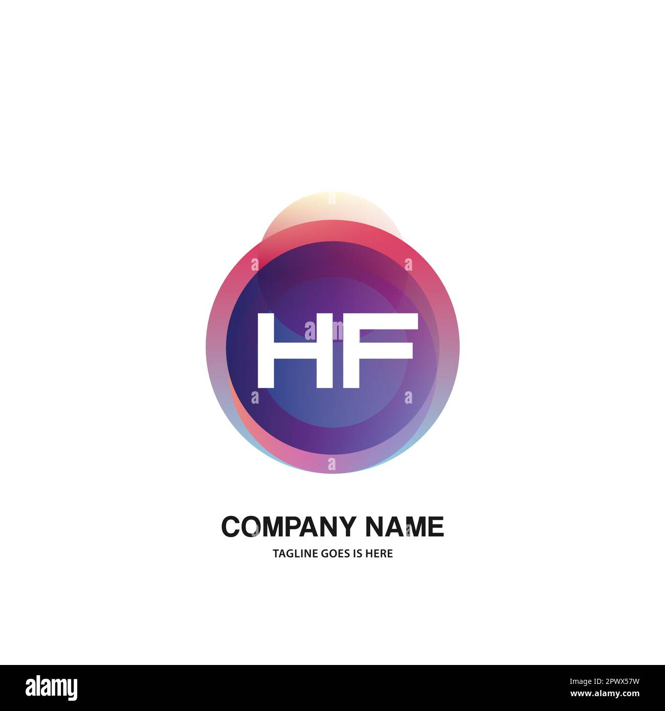 initial logo With Colorful Circle template vector Stock Vector Image ...