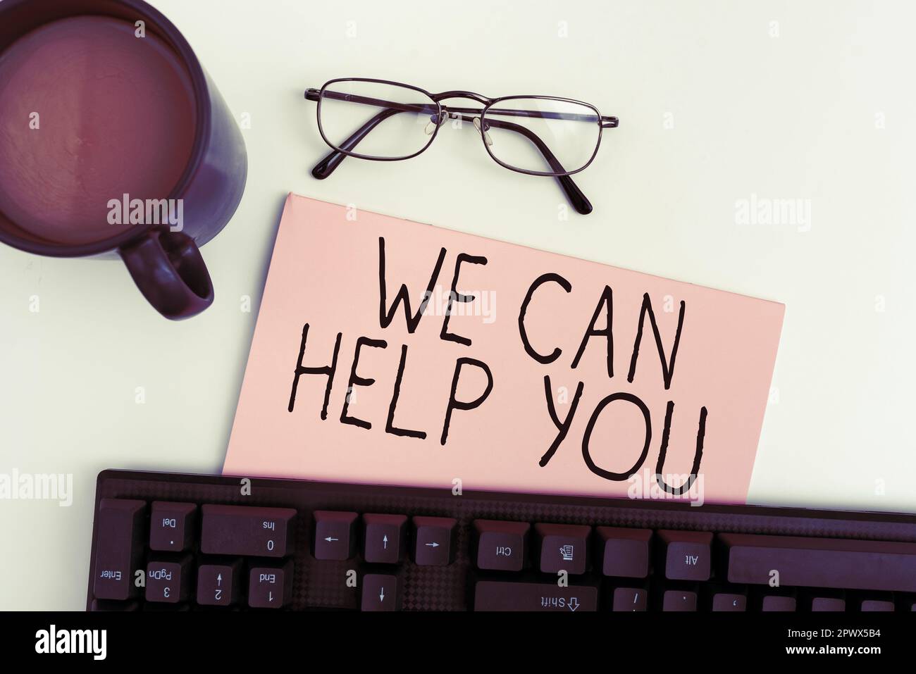 Text caption presenting We Can Help You, Business showcase Support ...