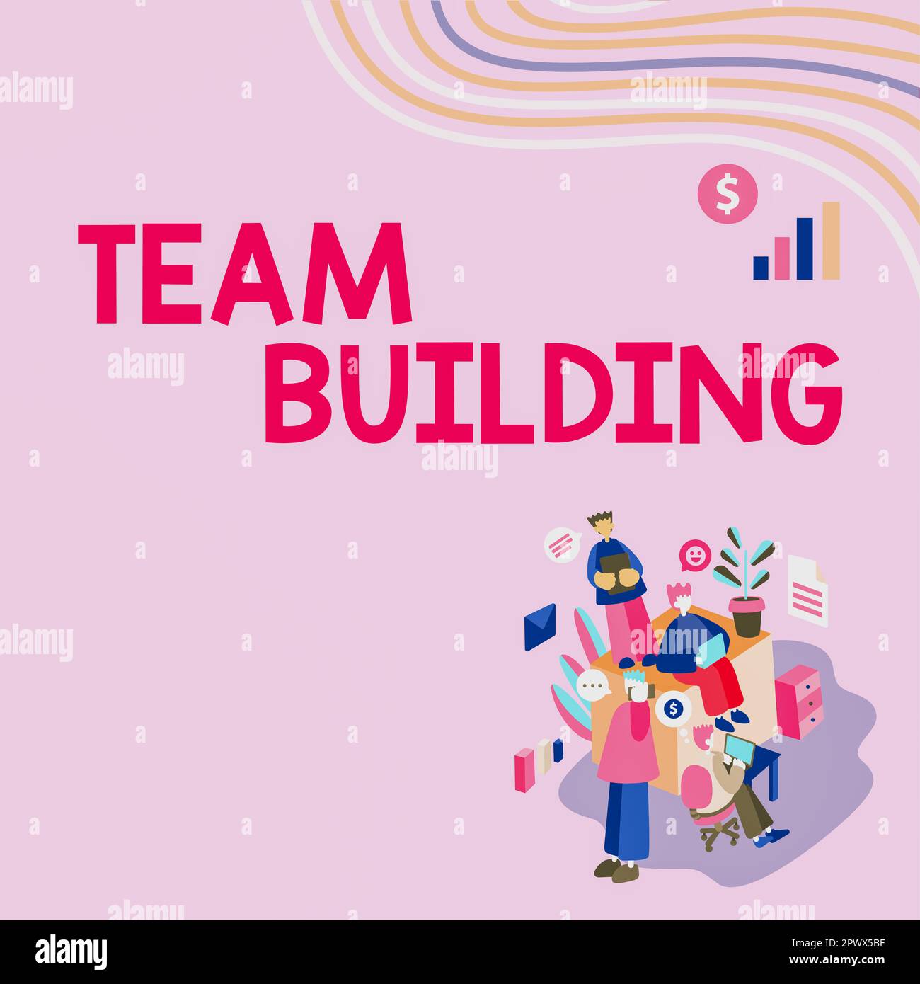 Text sign showing Team Building, Word Written on Types of activities ...