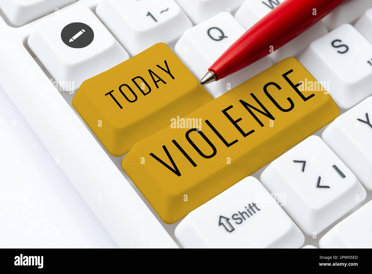 Sign displaying Violence, Word Written on the use of physical force to ...