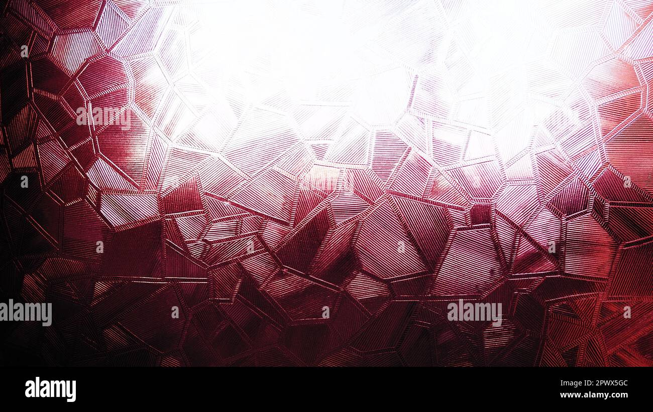 Embossed glass background. Corrugated glass pink monochrome. Refraction ...