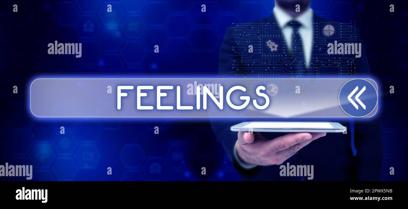 Sign displaying Feelings, Concept meaning causing happy positive ...