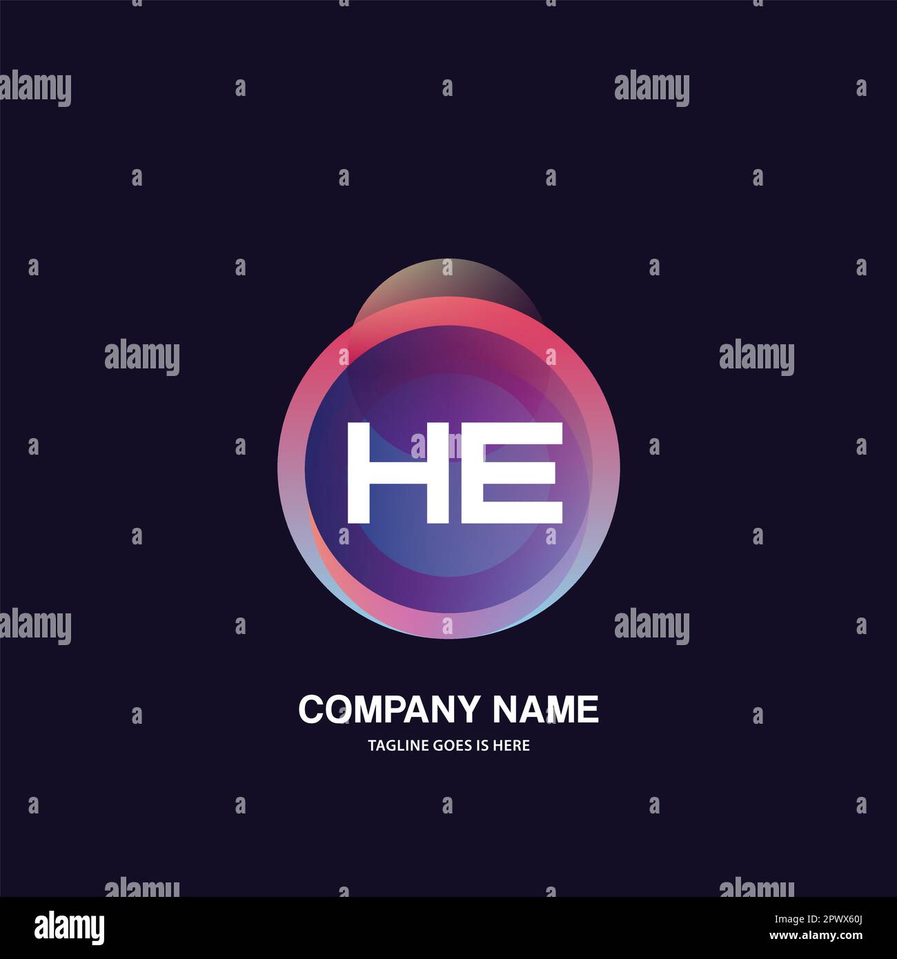 initial logo With Colorful Circle template vector Stock Vector Image ...