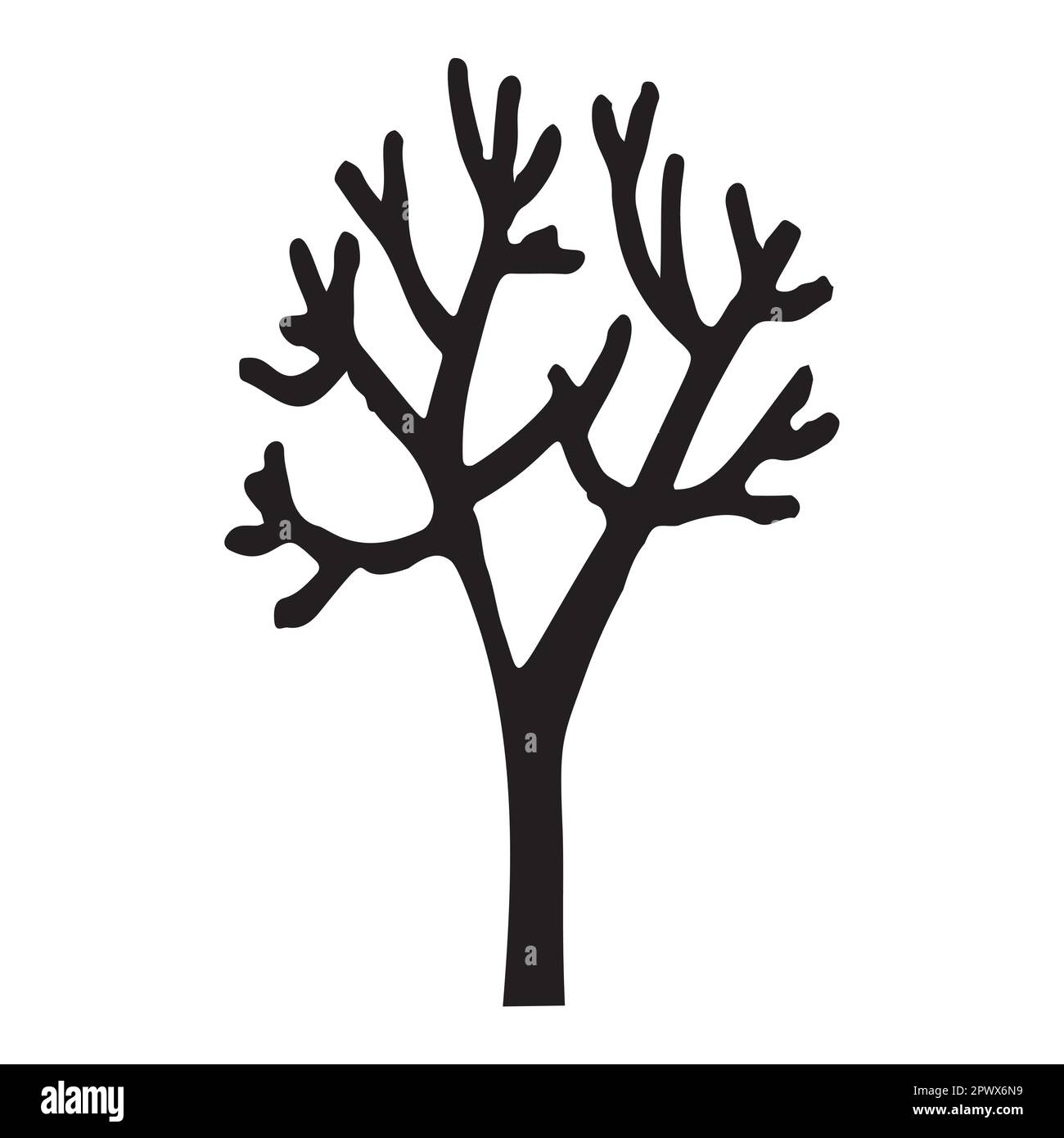 Black And White Tree Design Simple