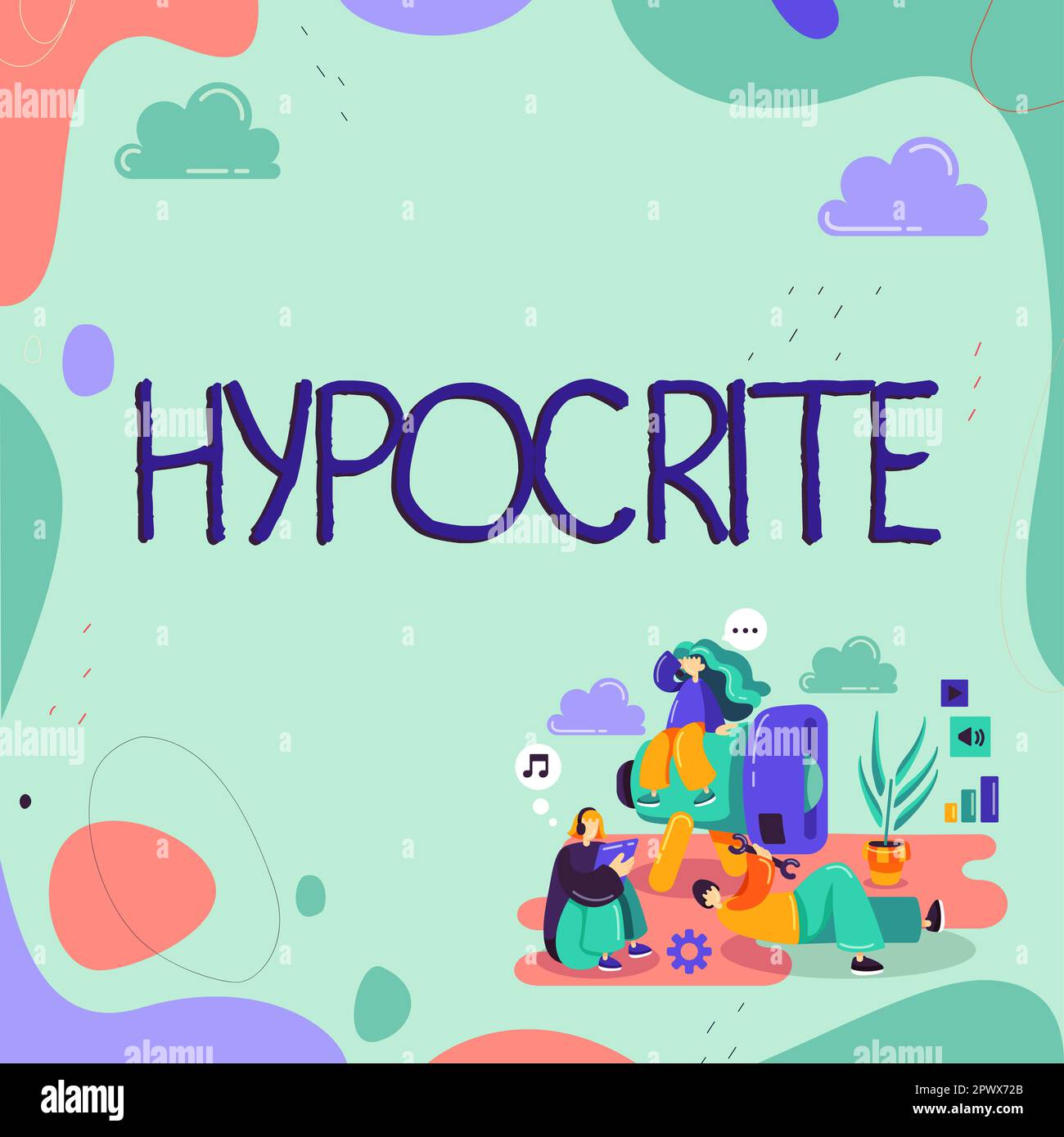 Hand writing sign Hypocrite, Word Written on Medical condition in which ...