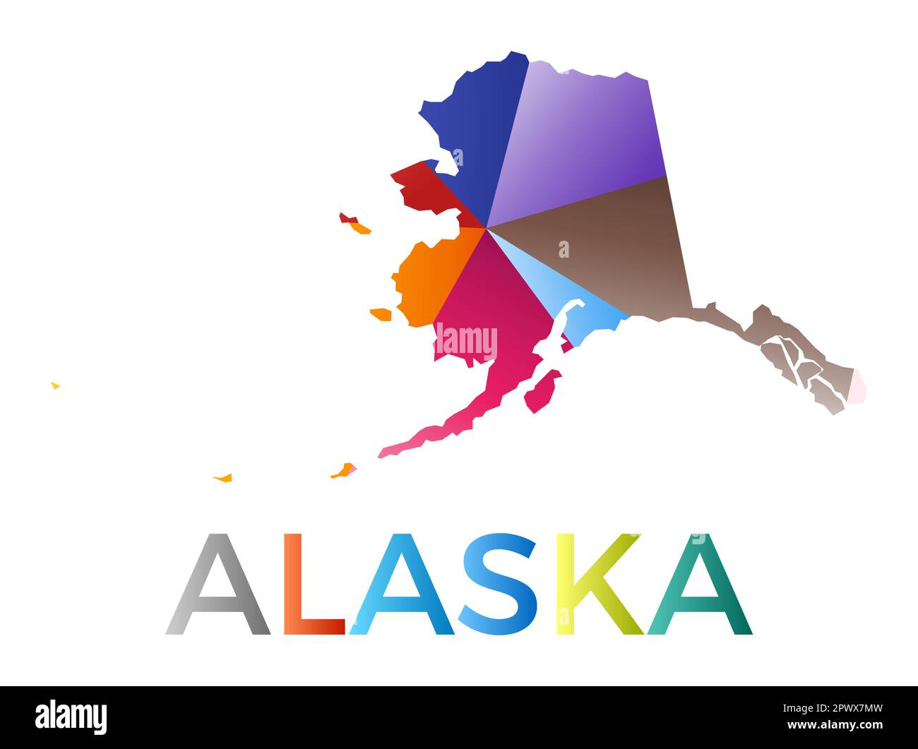 Alaska triangle map hi-res stock photography and images - Alamy