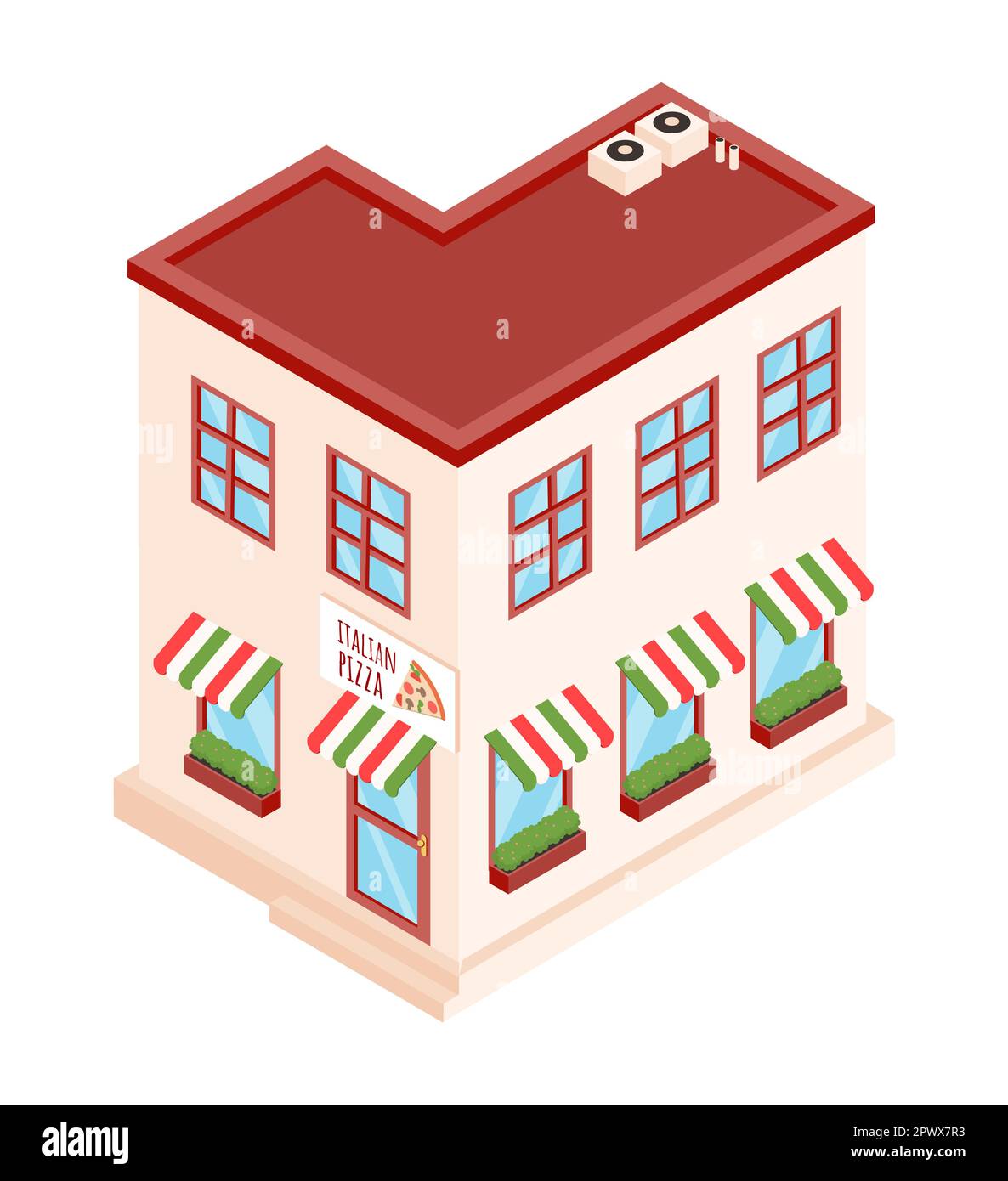 Pizzeria exterior Stock Vector Images - Alamy