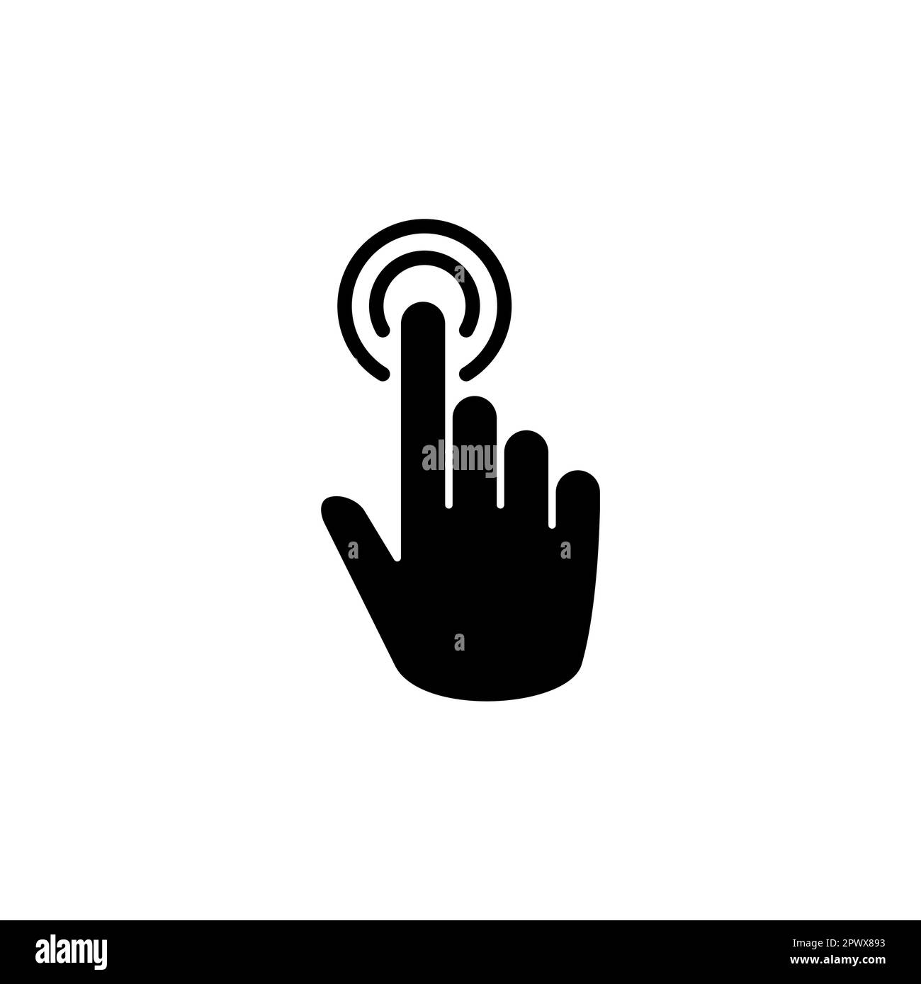 hand click icon vector. clicking finger icon. pointer icon Stock Vector ...