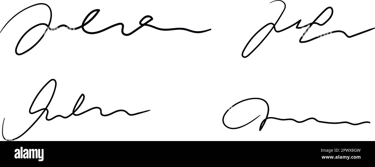 Autographs vector vectors hi-res stock photography and images - Alamy