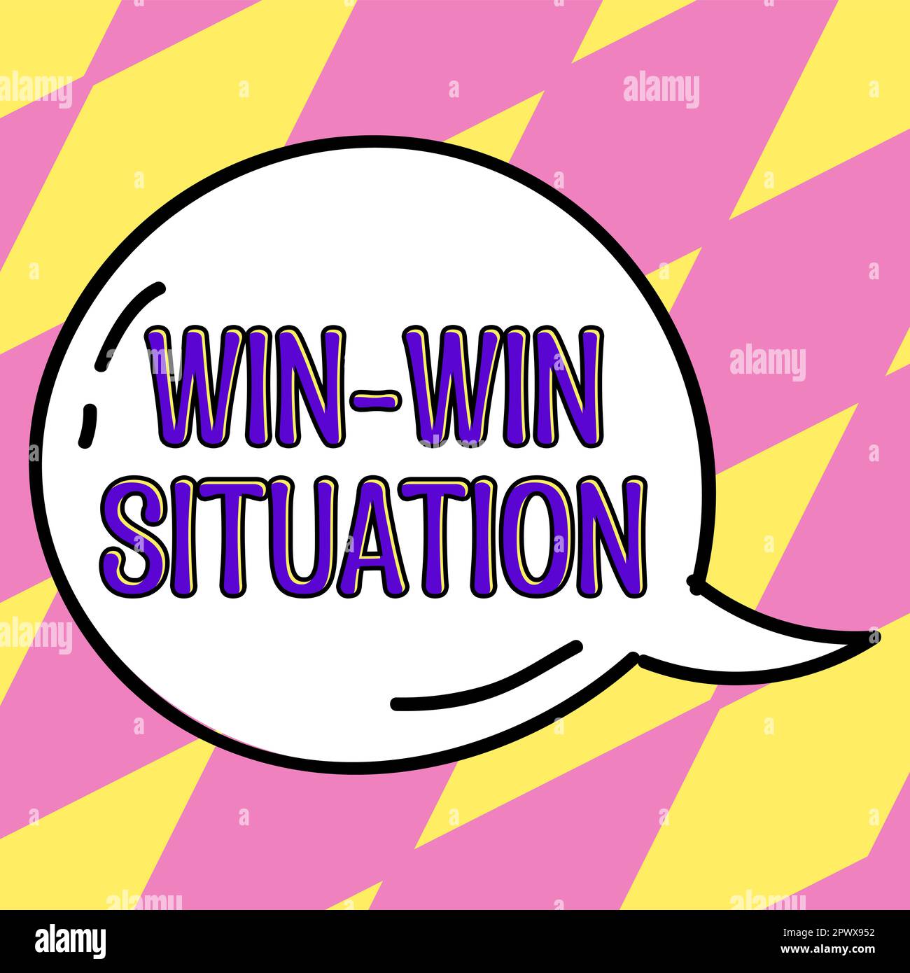 Text caption presenting Win Win Situation, Internet Concept situation ...