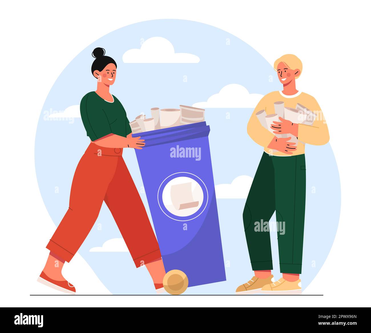 Paper recycling concept Stock Vector Image & Art - Alamy