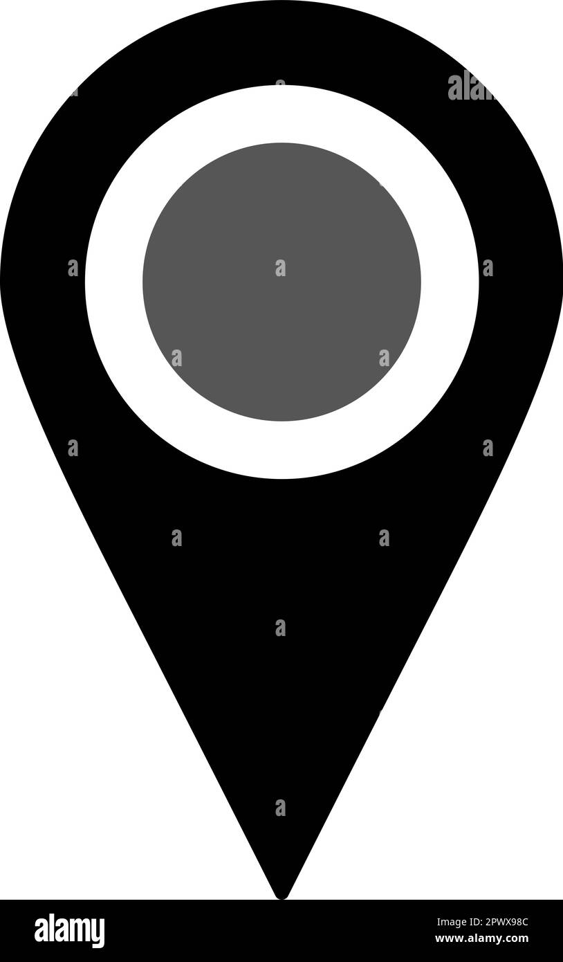 Vector flat pin icon as a place position marking concept Stock Vector ...