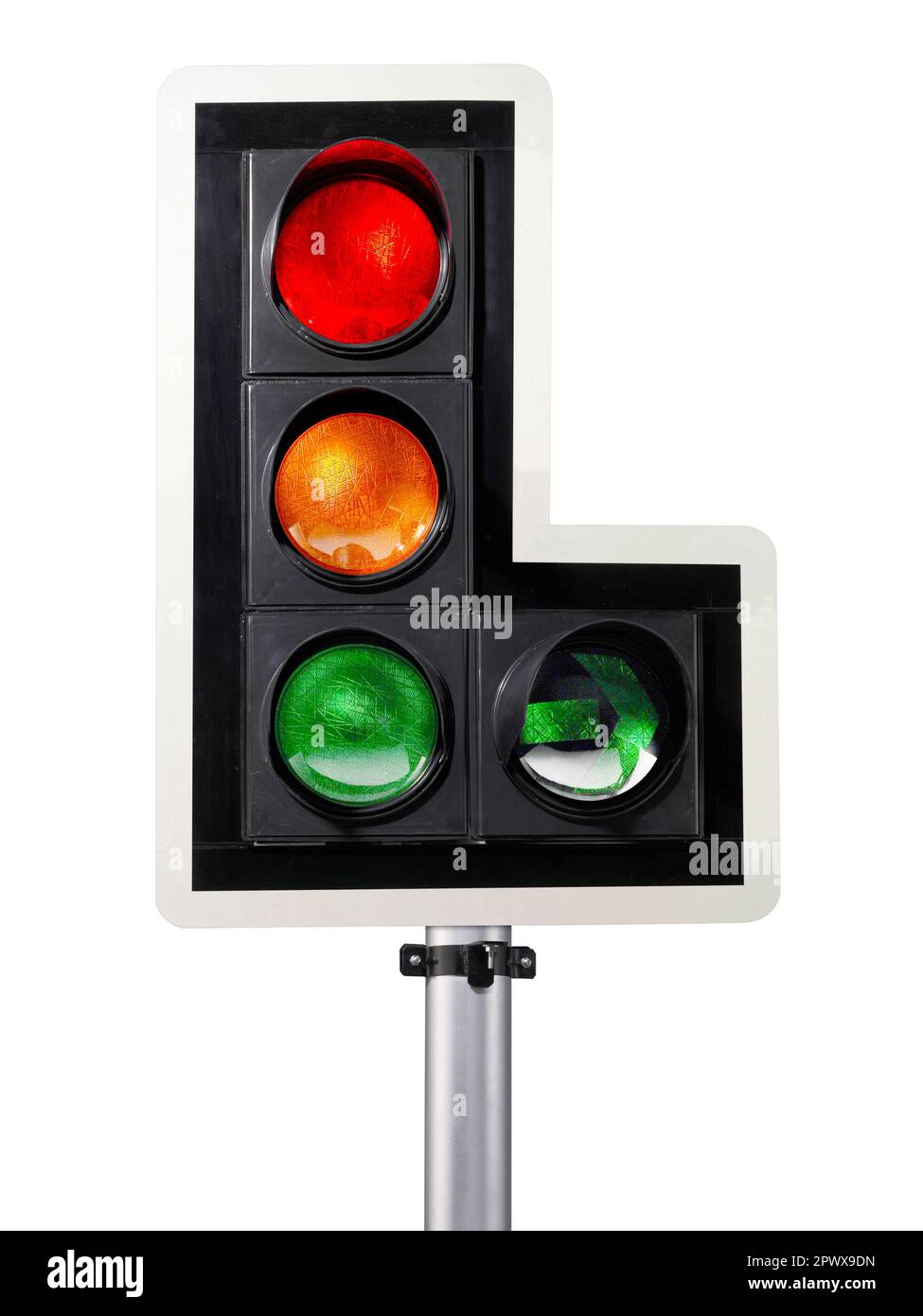 traffic light isolated on white background Stock Photo - Alamy