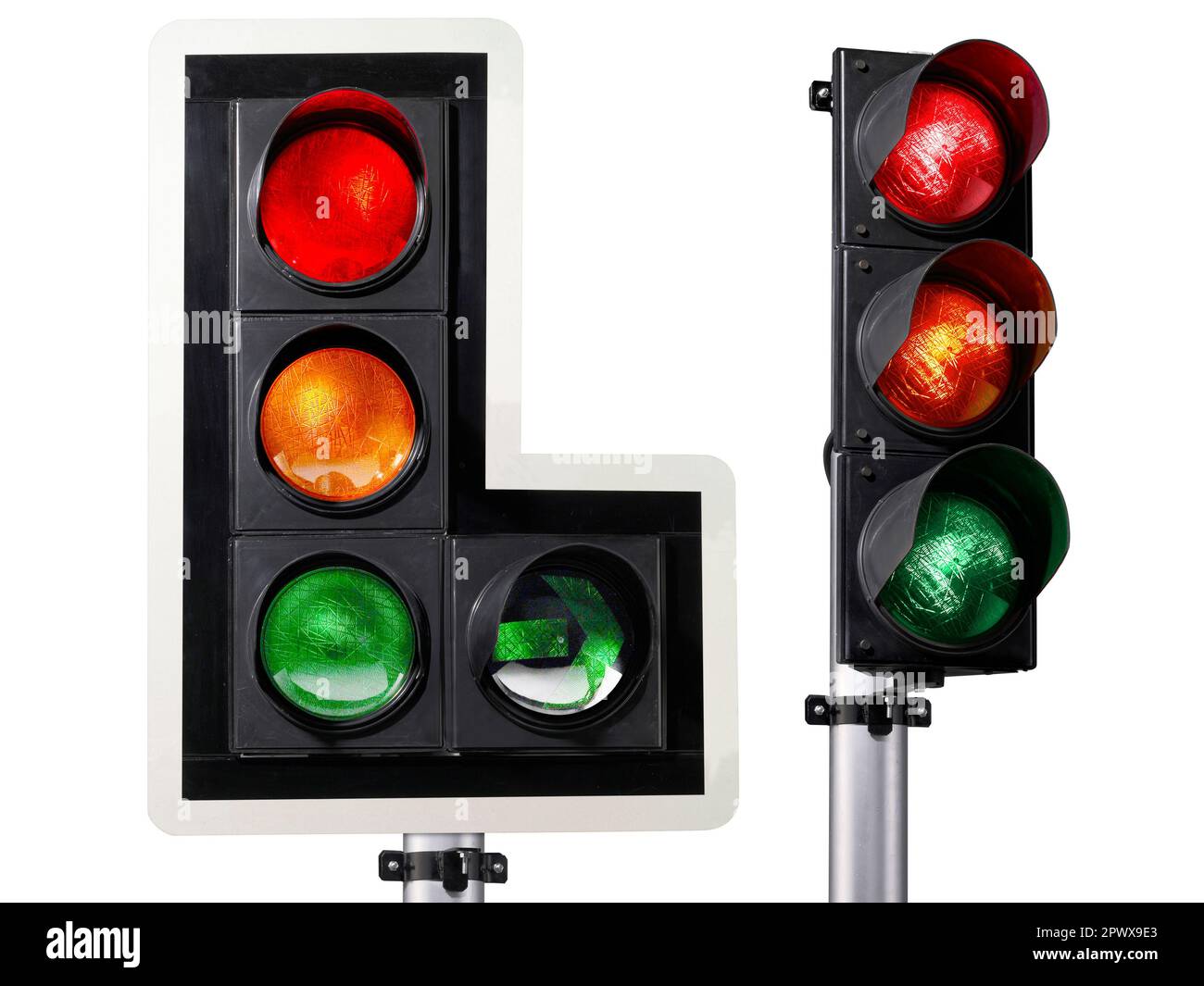 traffic light isolated on white background Stock Photo - Alamy