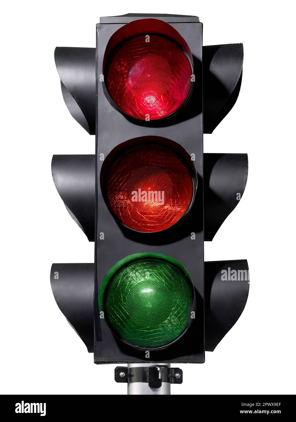 traffic light isolated on white background Stock Photo - Alamy