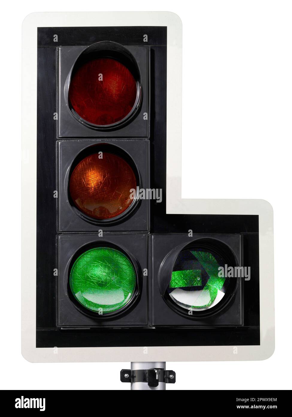 traffic light isolated on white background Stock Photo - Alamy