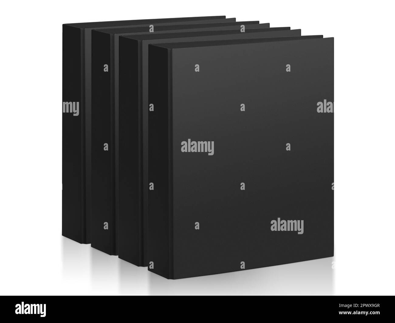 Black office paper folder on a white background Stock Photo - Alamy