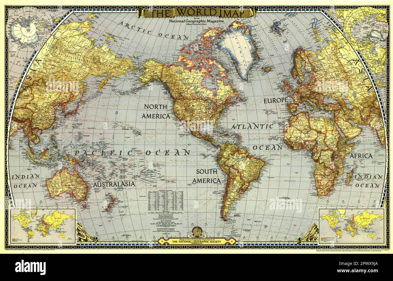 Map of the World in 1943 Stock Photo - Alamy