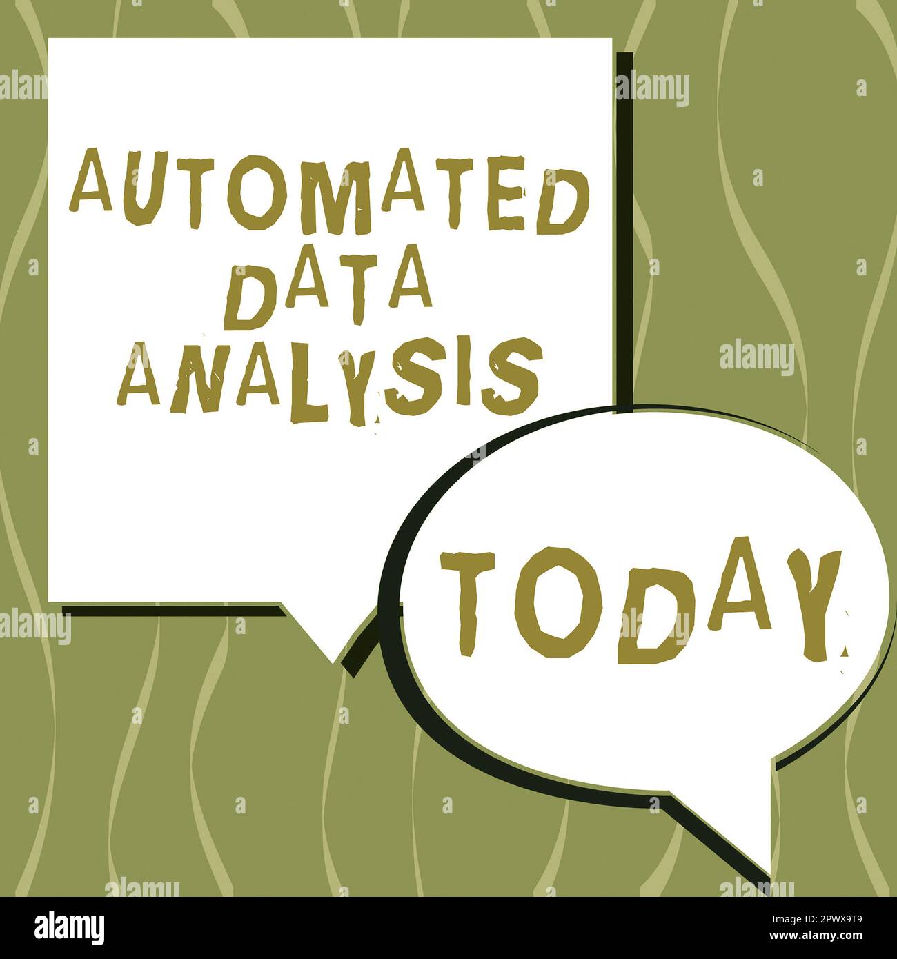 Text caption presenting Automated Data Analysis, Business concept Artificial intelligence and ...