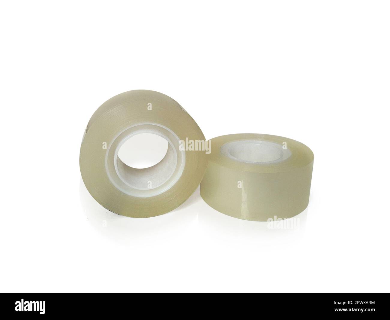 Roll of Scotch tape. Isolated on white background Stock Photo - Alamy