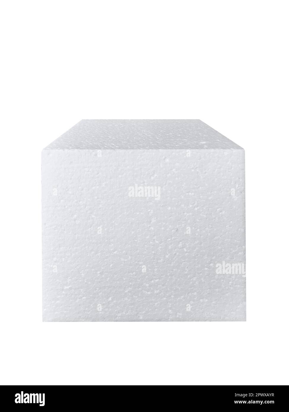 Styrofoam padding for product on white background Stock Photo - Alamy