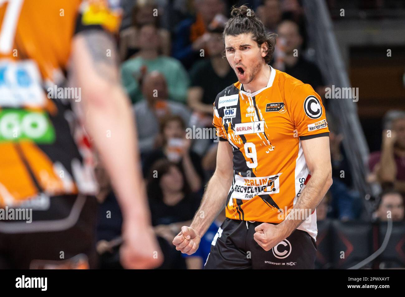 Berlin, Germany. 01st May, 2023. Volleyball, men: Bundesliga, Berlin ...