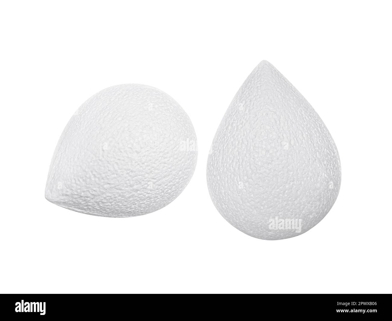 Styrofoam padding for product on white background Stock Photo - Alamy