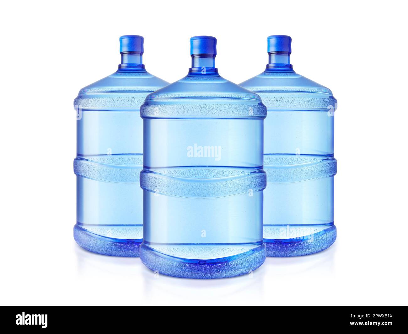 big bottles of water isolated on a white background Stock Photo - Alamy