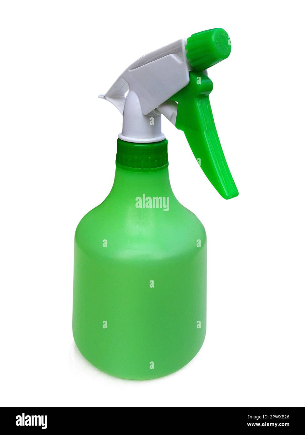 Water sprayer isolated on white background. Small plastic green garden ...