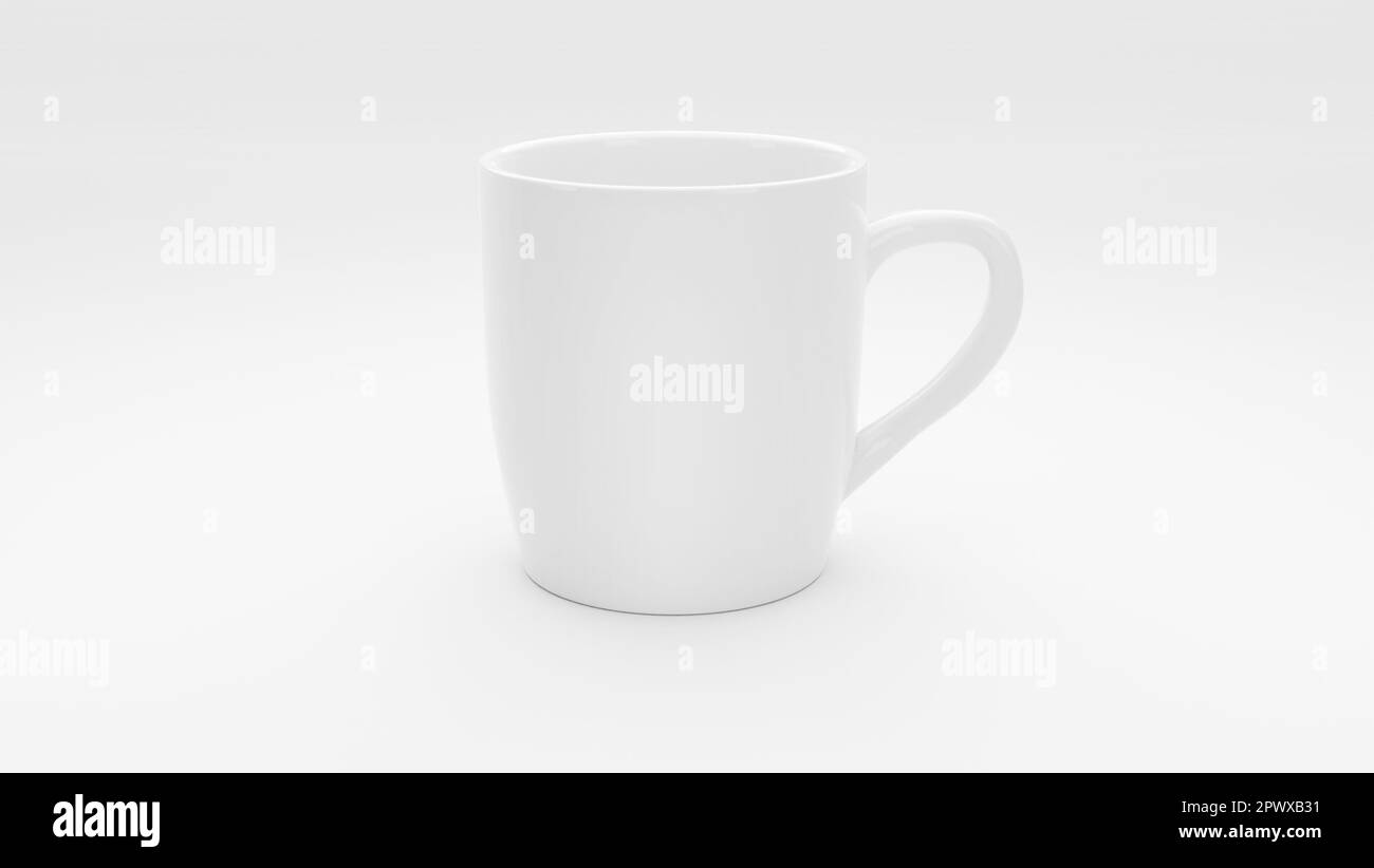 Simple brown mug vector illustration with clean and minimalist design ...