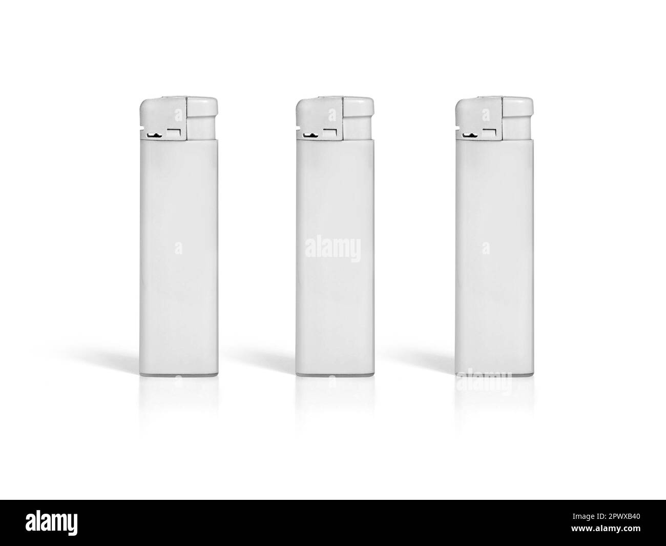 White cigarette lighter isolated on a white background Stock Photo - Alamy