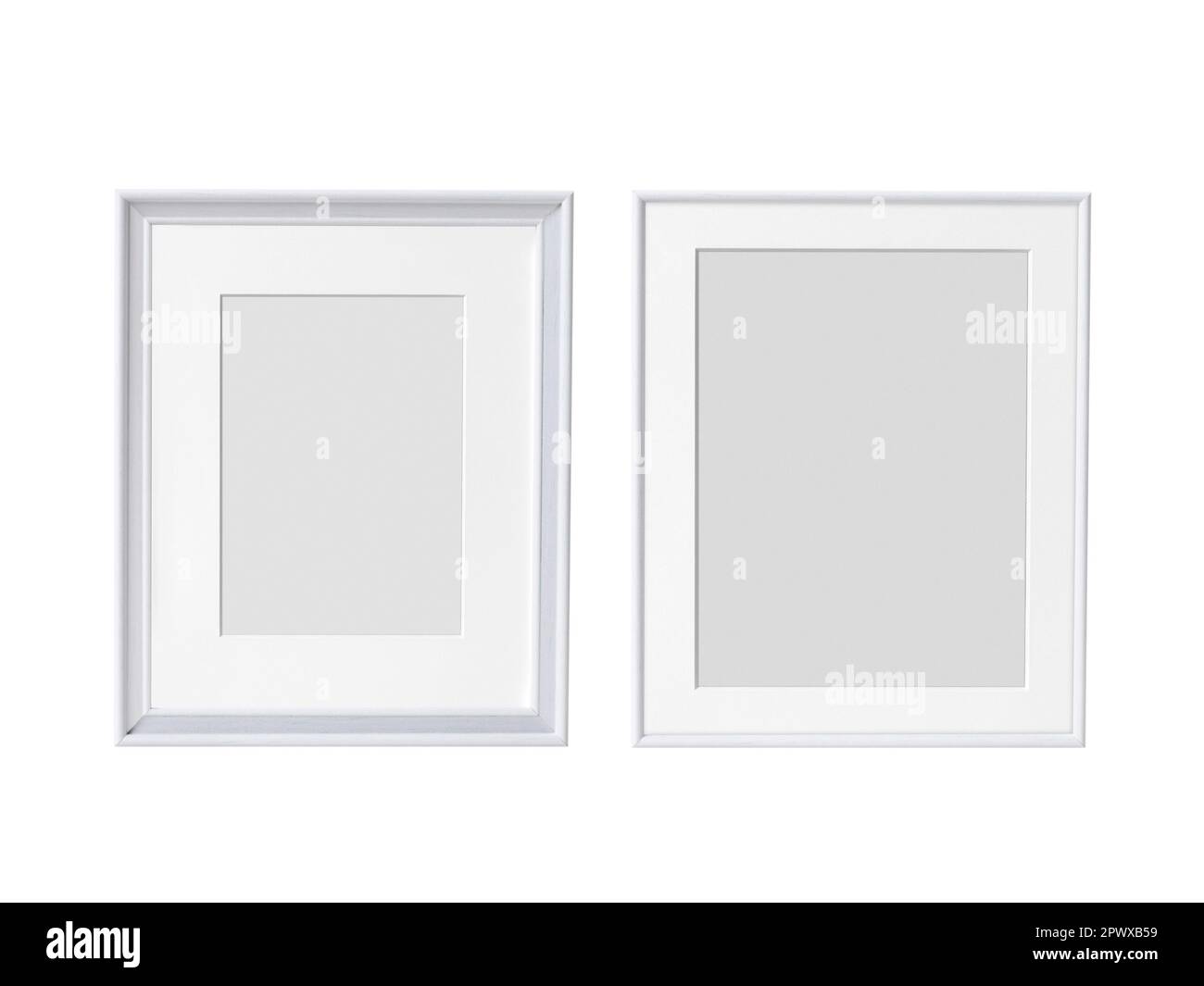white photo frames Isolated on White Background Stock Photo - Alamy