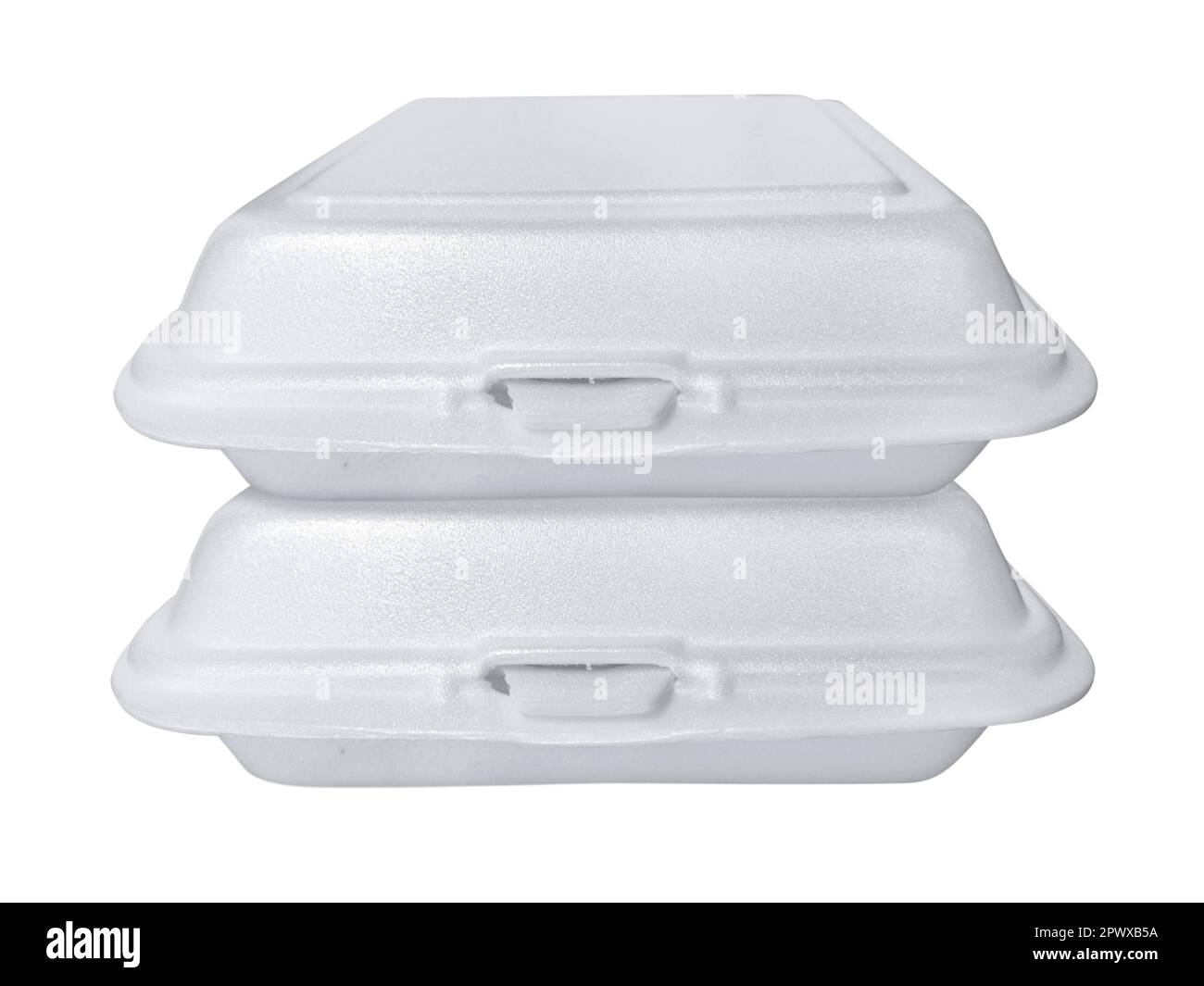 white foam box isolated on white background Stock Photo - Alamy