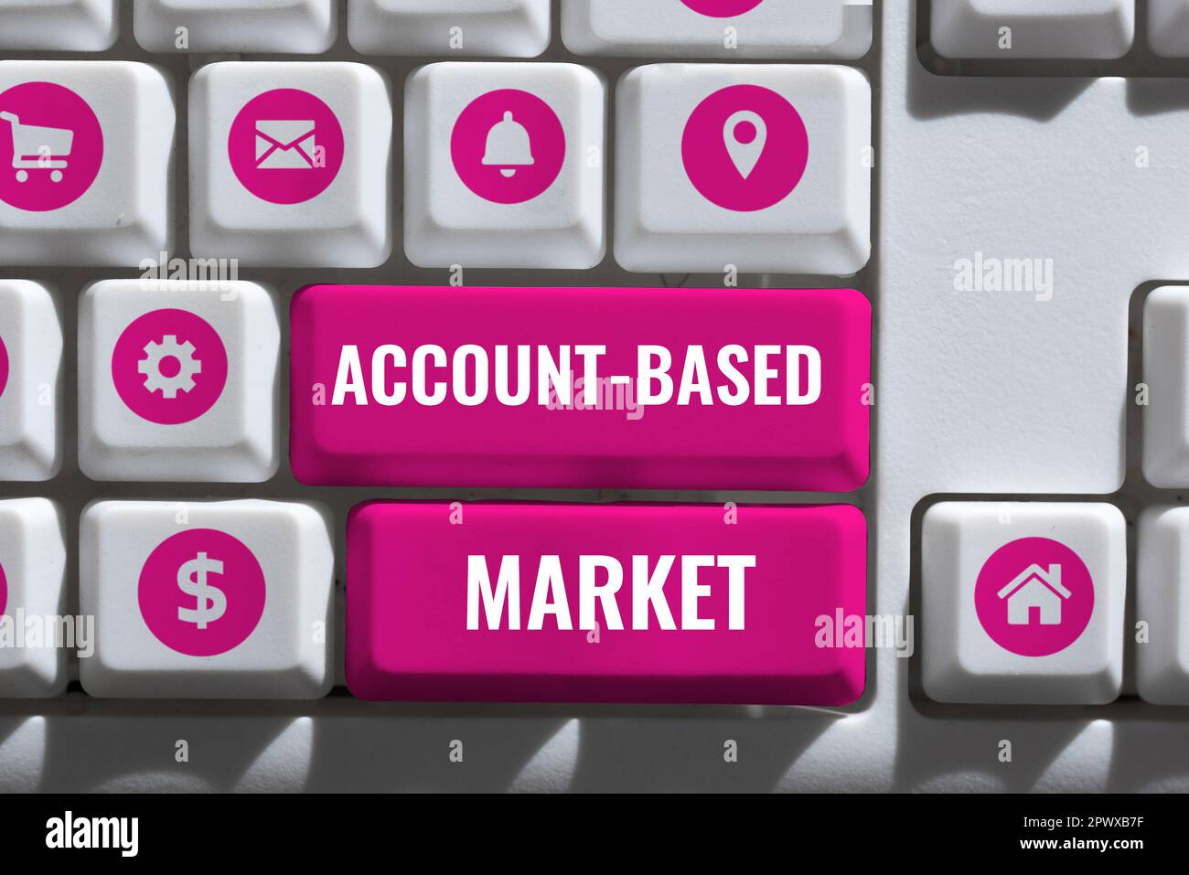 Conceptual caption Account Based Market, Business idea resources target ...