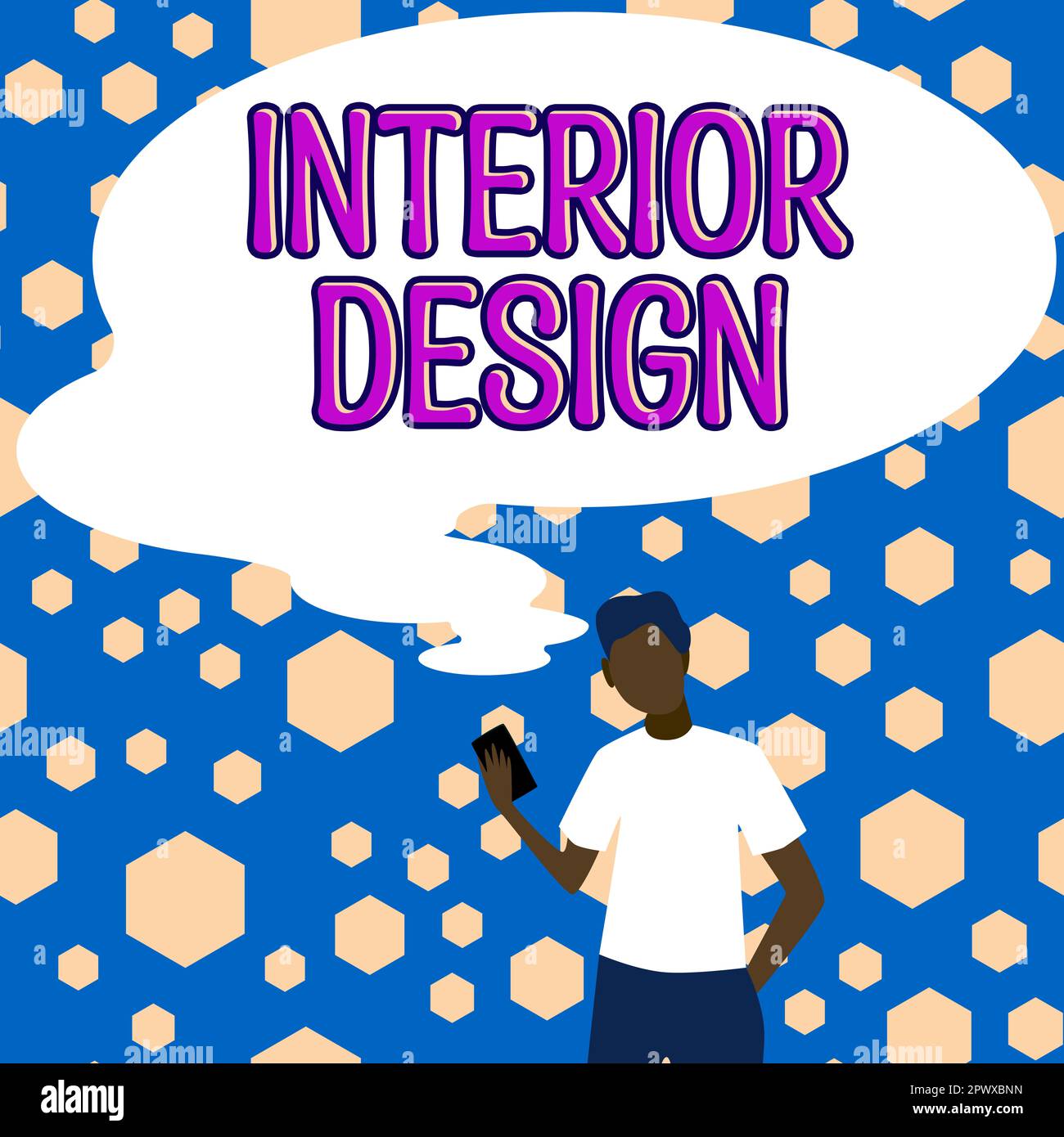 Conceptual caption Interior Design, Word for the art of designing the ...